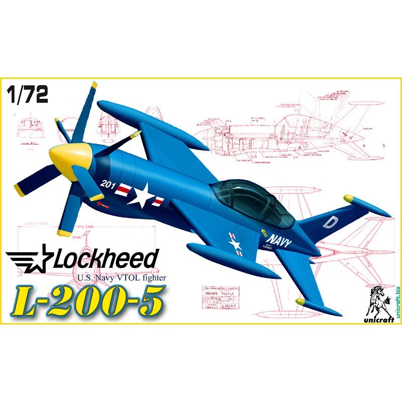 Model kit Lockheed L-200-5 U.S. NAVY VTOL turboprop fighter 1:72