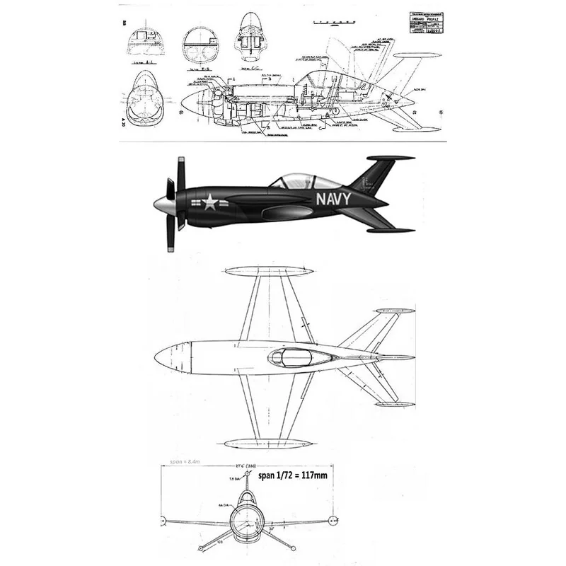 Model kit Lockheed L-200-5 U.S. NAVY VTOL turboprop fighter 1:72