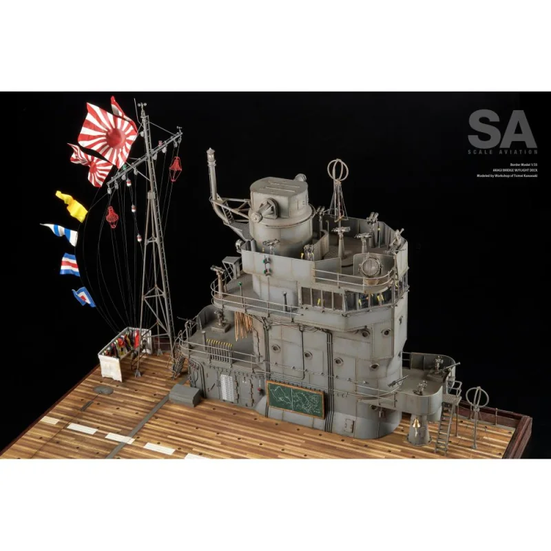 Model kit BORDER MODEL: 1/35; Akagi Bridge with Flight Deck + A6M2 Zer ...