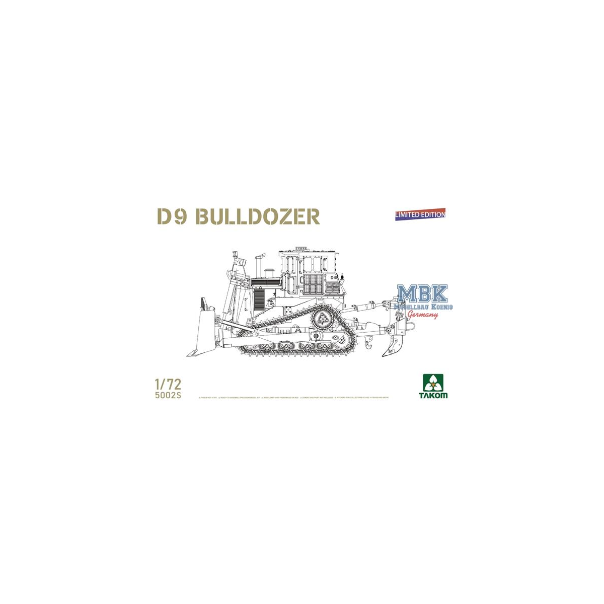 Model kit D9 Bulldozer - Limited Edition Takom with 1001hobbies