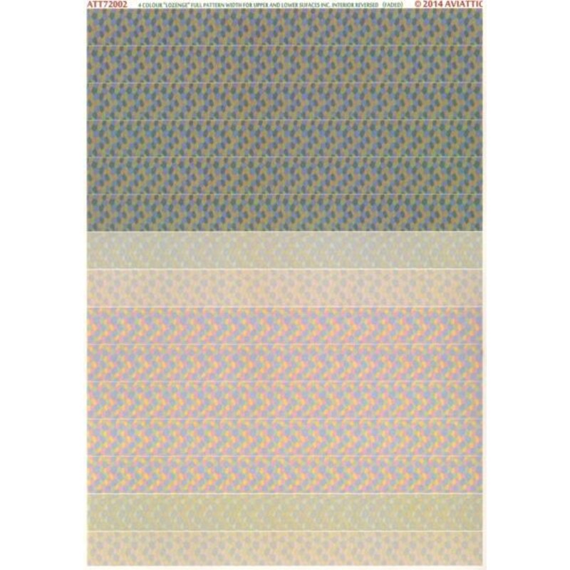 Decals 4 colour 'lozenge' full pattern width for upper - low... 1:72 72002